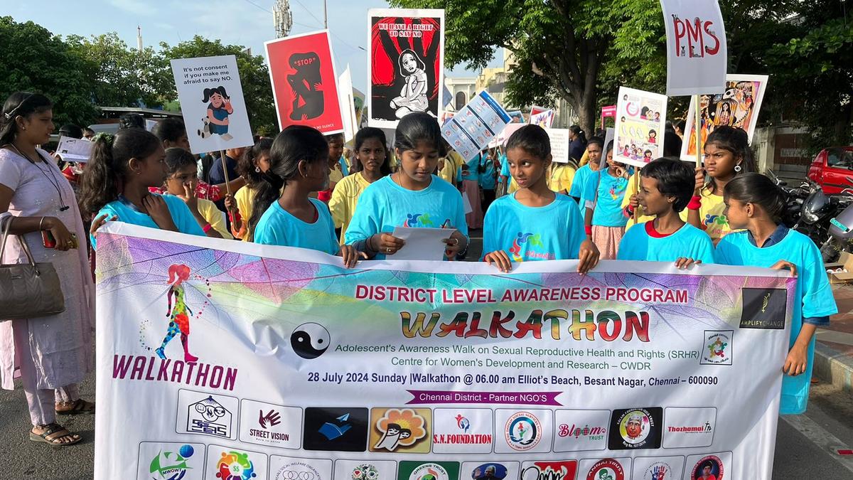 Walkathon on sexual reproductive health rights awareness held - The Hindu